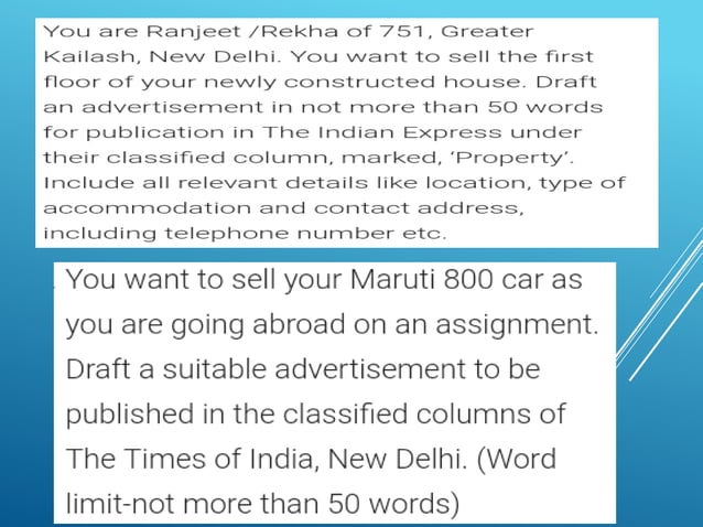 Advertisements-Classifieds class 11 writing skills | PPTX