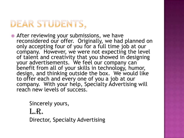 A Collection of Advertisements (Created by Mrs. Partovich's 4th Grade ...