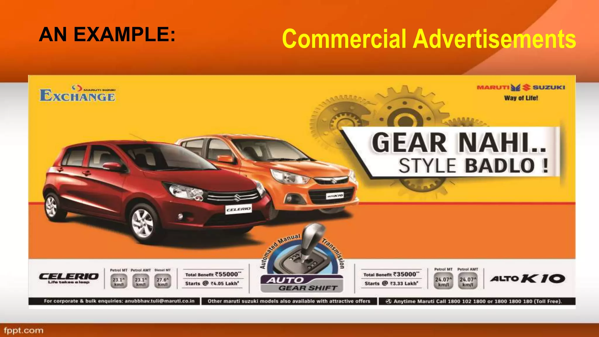 Advertisements for Class XI & XII | PPSX