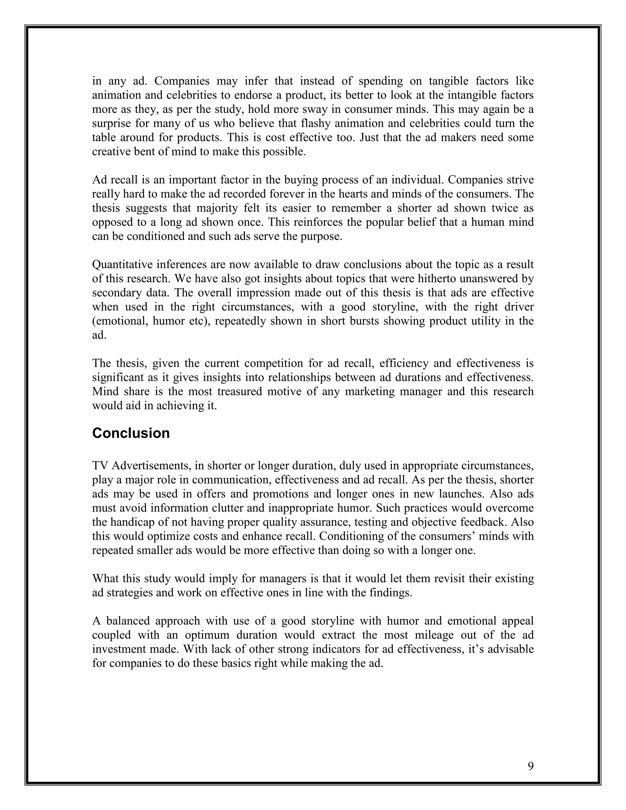 Advertisement Thesis | PDF