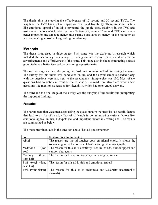 Advertisement Thesis | PDF