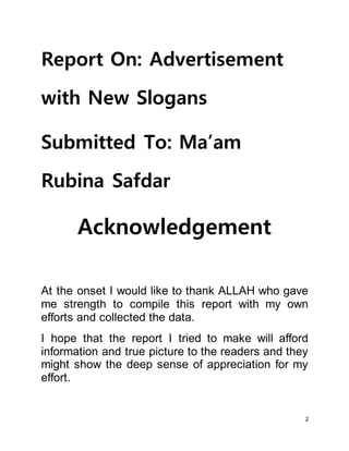 Advertisement with New Slogans | DOCX