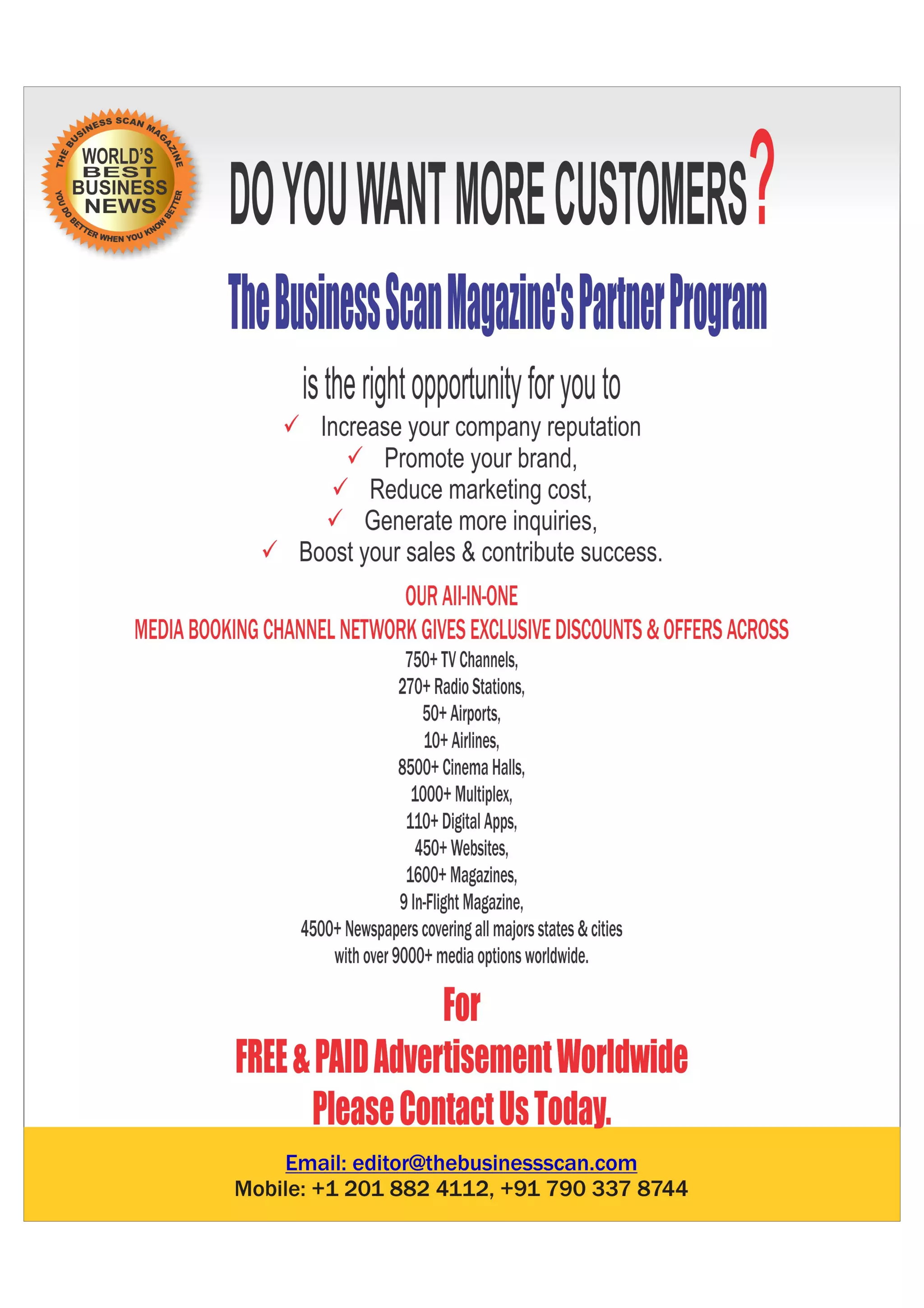 Advertise the business scan magazine | PDF