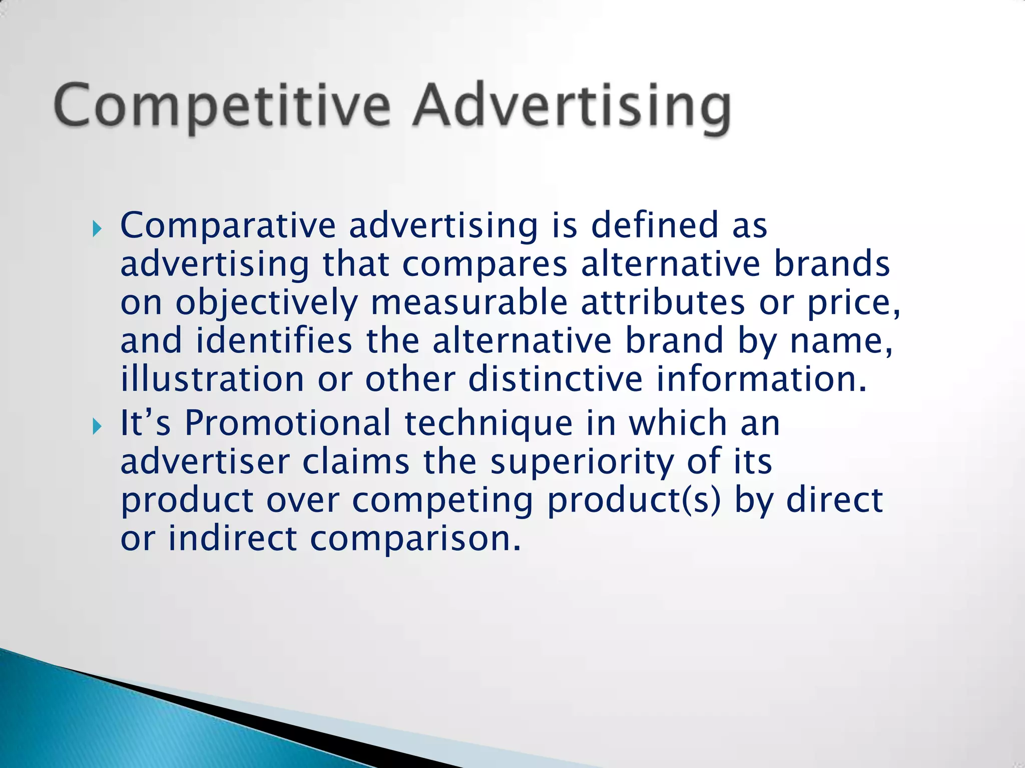 Comparative Advertising | PPTX