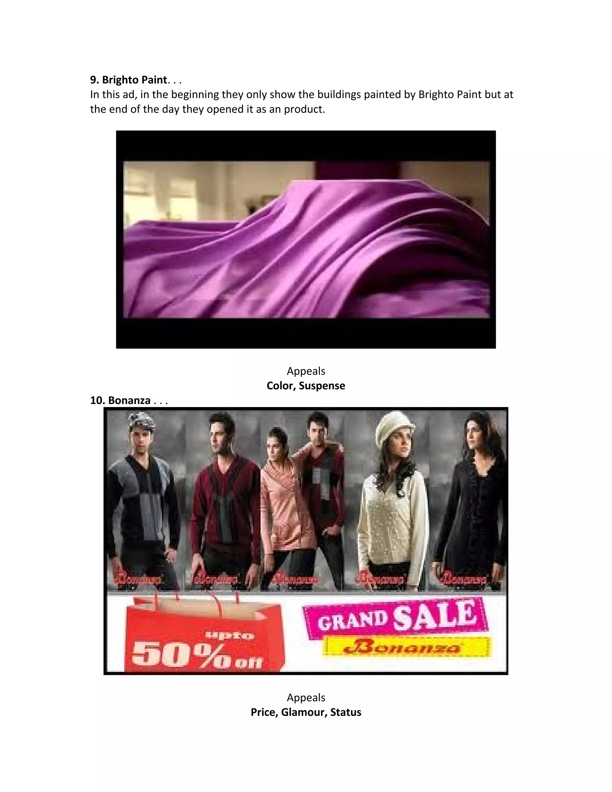 Advertising Appeals in context of Pakistani Advertisements. | DOC