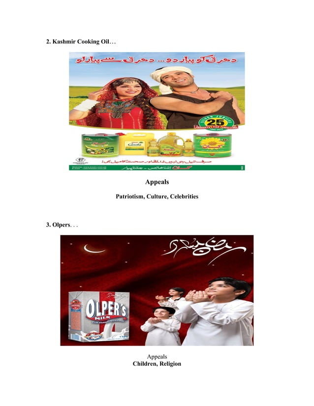 Advertising Appeals in context of Pakistani Advertisements. | DOC ...