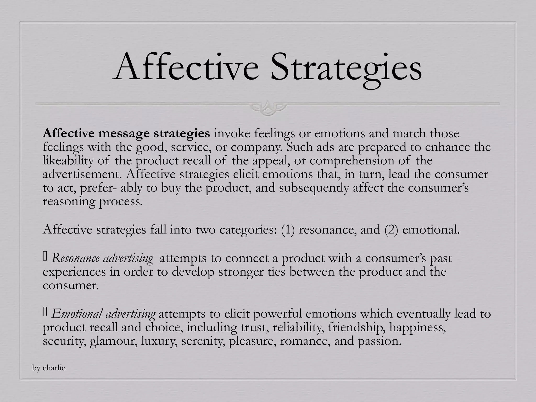 MESSAGE DESIGN STRATEGY - Advertising Management | PPT