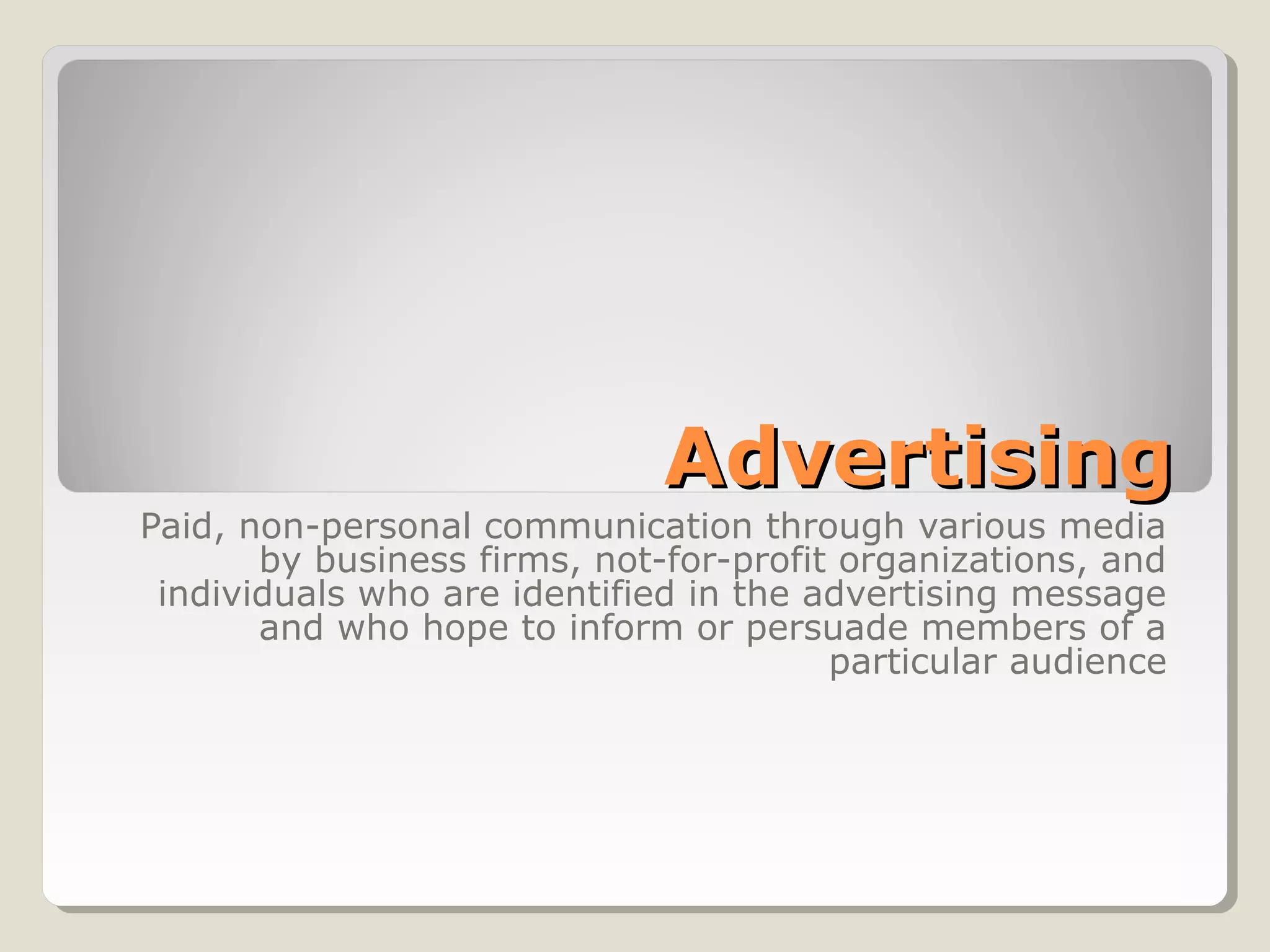 Advertising | PPT