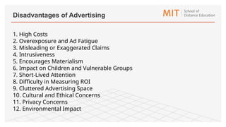 Advertising in Marketing Management course | PPT