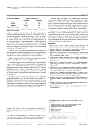 Advertising and public relations challenges and implications | PDF