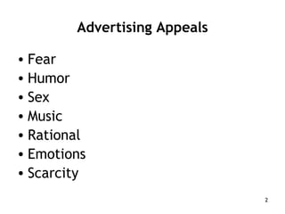 (Advertising Appeals) by vijay | PPT | Advertising Industry | Industries