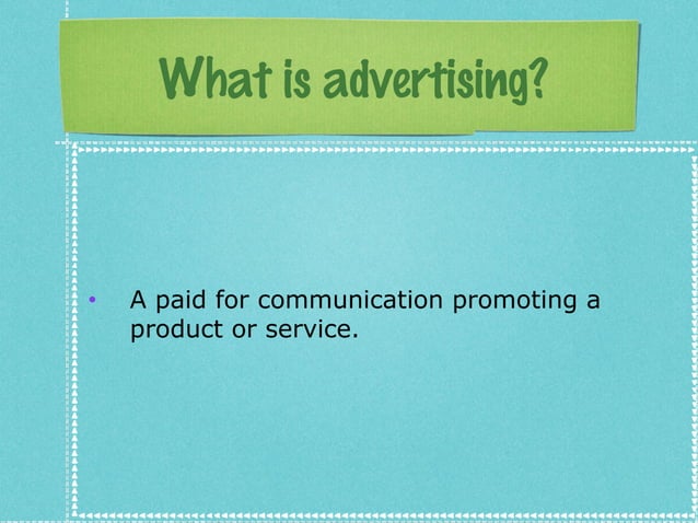 Advertising The basics | PPT