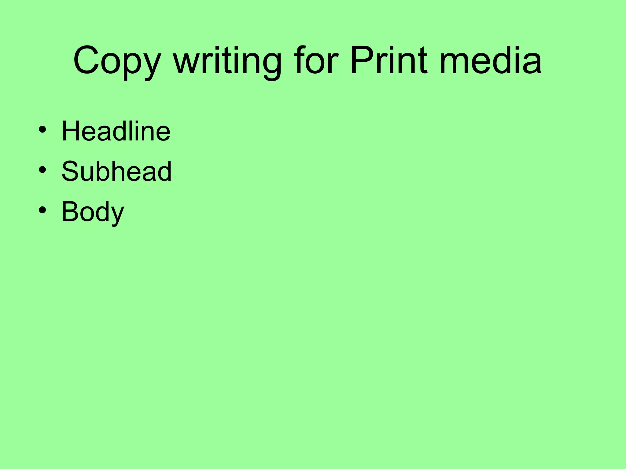 Advertising Copy | PPT