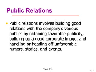 Advertising, Sales Promotion, & Public Relations | PPT