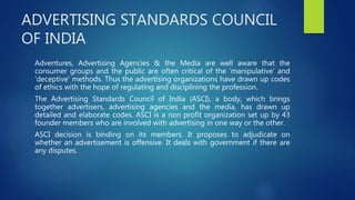 Advertising agencies and asci | PPTX | Advertising Industry | Industries