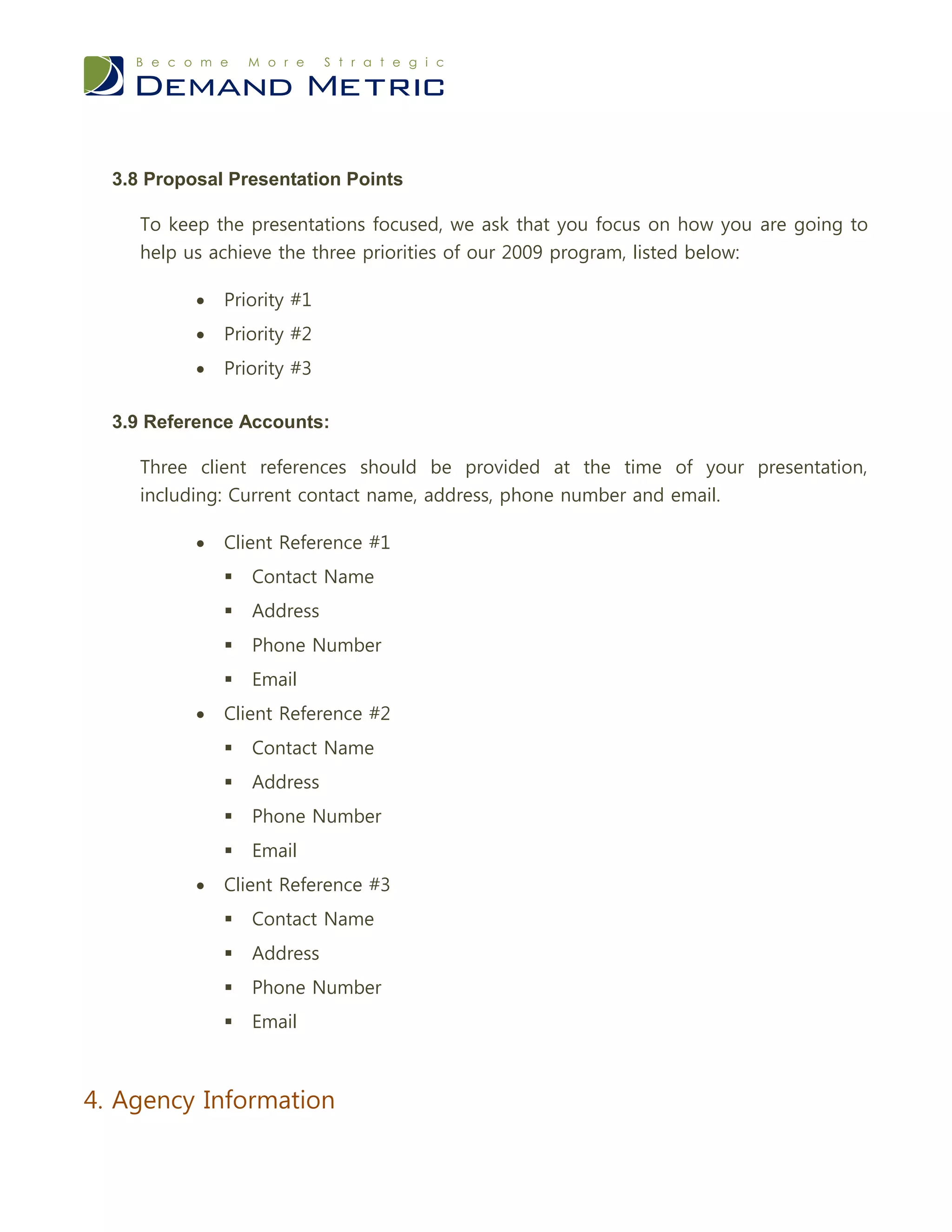 Advertising Agency RFP Template | PDF