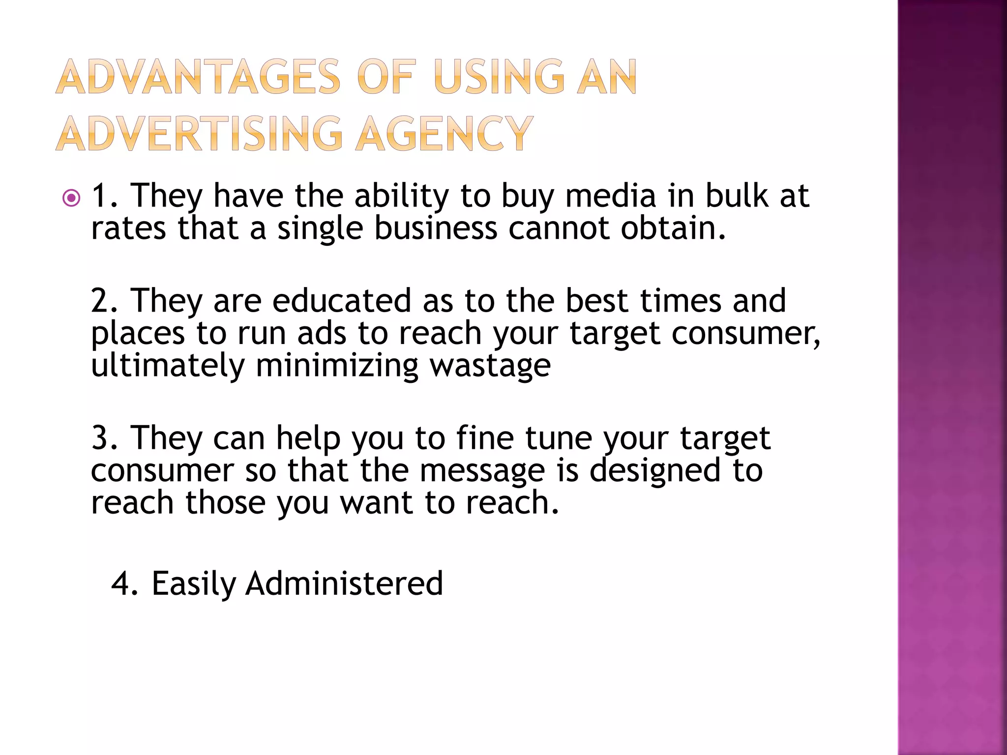 Advertising agency, role and types | PPTX