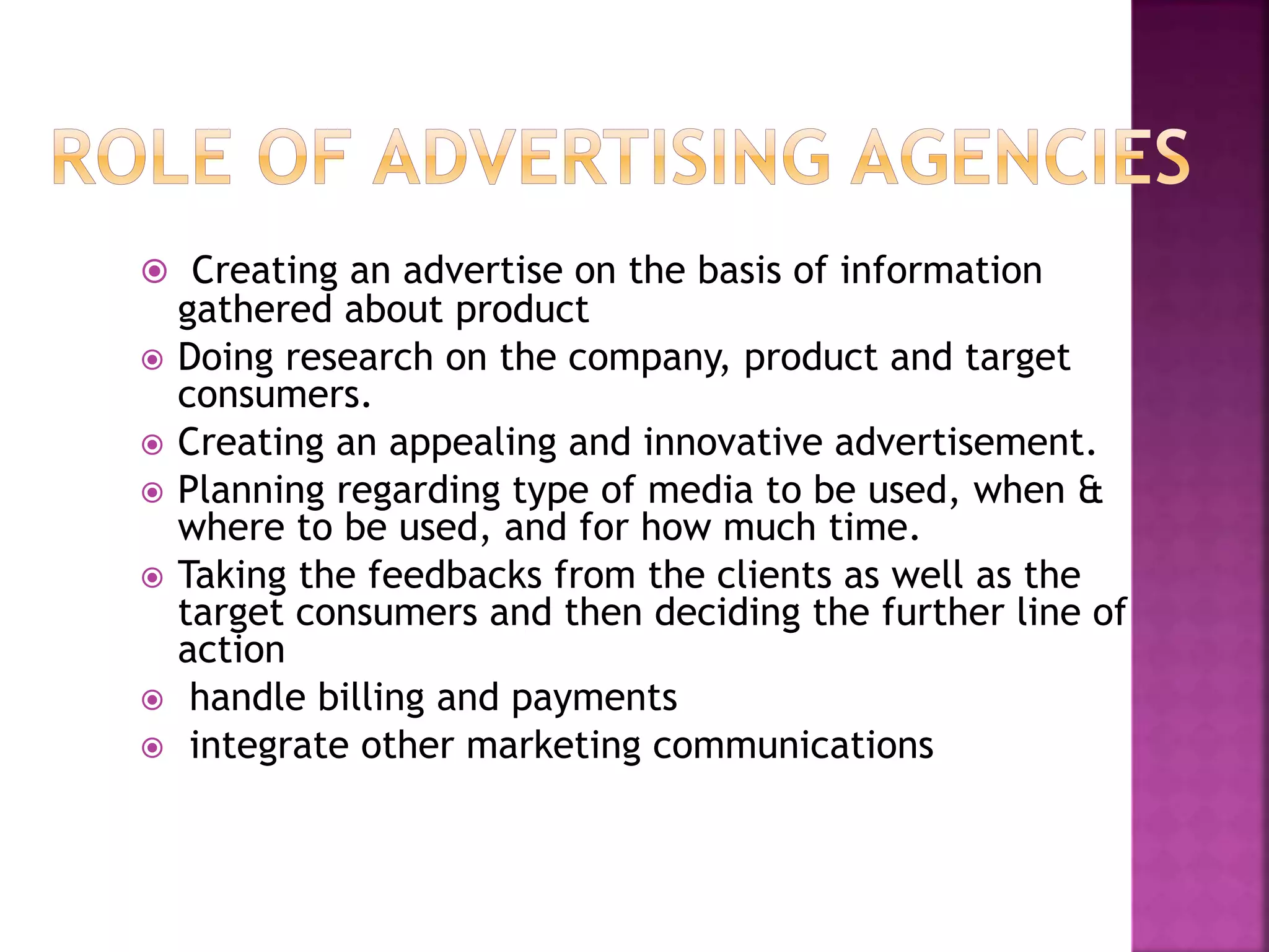 Advertising agency, role and types | PPTX