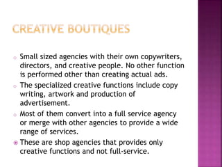 Advertising agency, role and types | PPTX