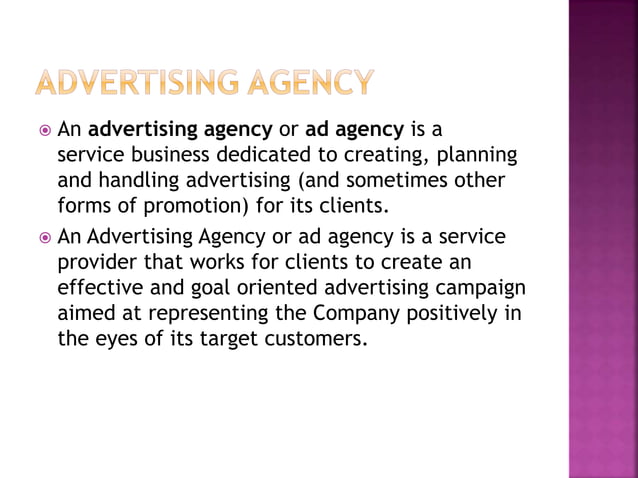 Advertising agency, role and types | PPTX | Advertising Industry ...