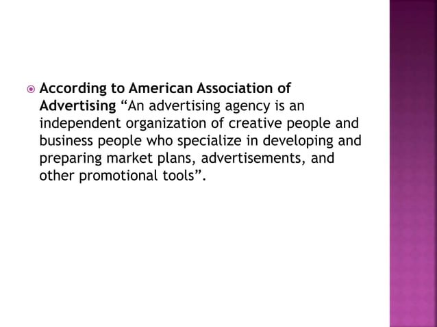 Advertising agency, role and types | PPTX | Advertising Industry ...
