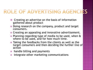 Advertising agency, role and types | PPTX