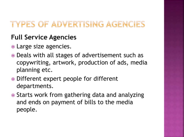 Advertising agency, role and types | PPTX | Advertising Industry ...
