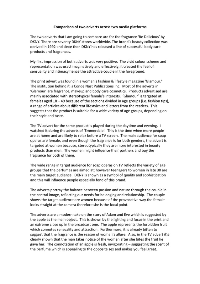 GCSE CROSS MEDIA ASSIGNMENT 2 exam board full marks example | PDF