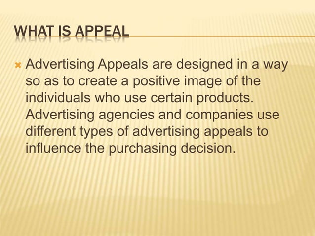 Advertising appeal | PPT