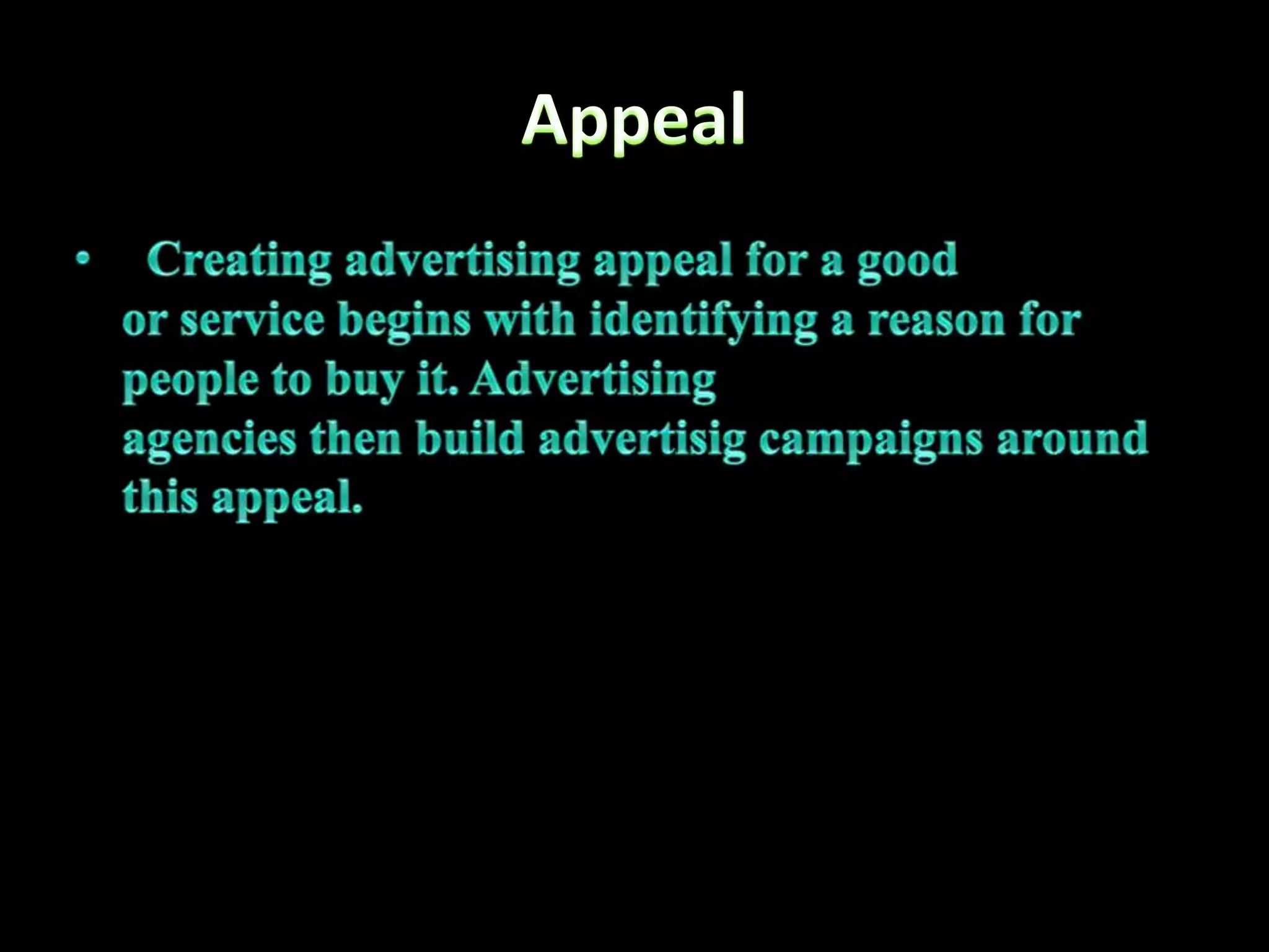 Advertising appeals | PPTX | Advertising Industry | Industries