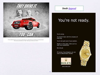 Snob Appeal Ads