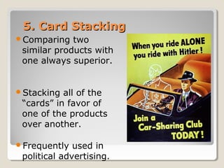 Card Stacking In Advertising