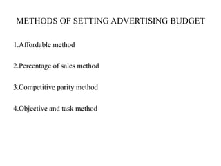 Advertising budget | PPTX