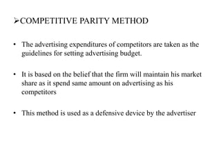 Advertising budget | PPTX