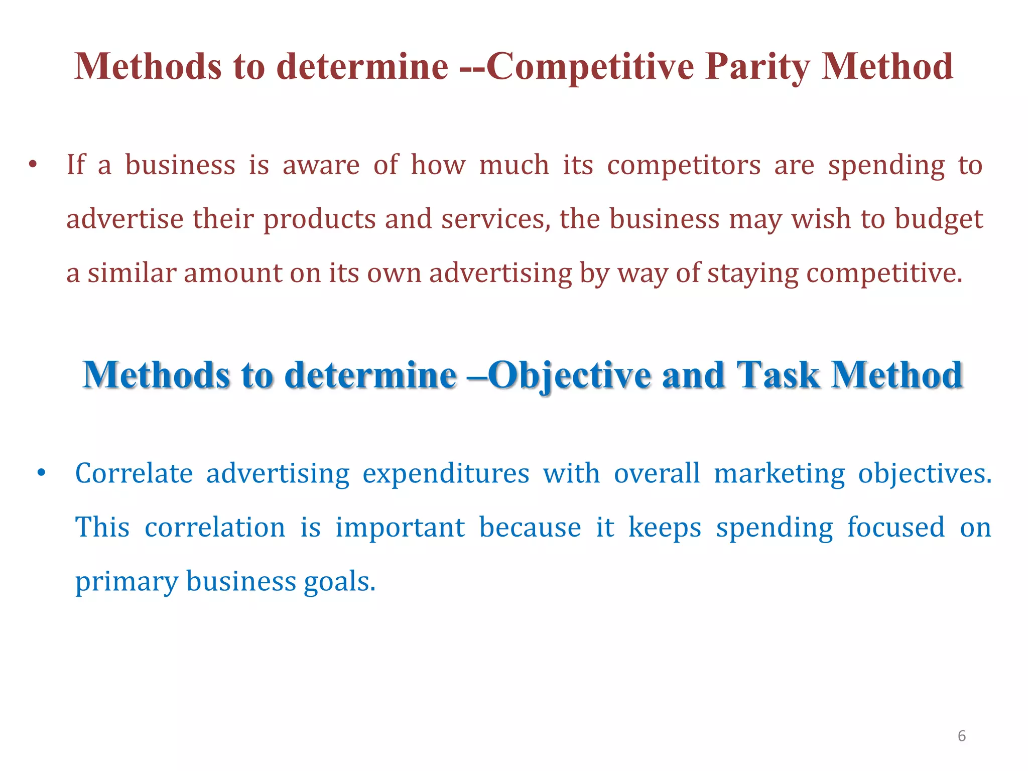 Advertising budgeting | PPTX