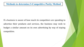 advertising budgeting - marketing - advertisement | PPT