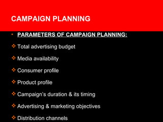 Advertising campaign planning | PPT
