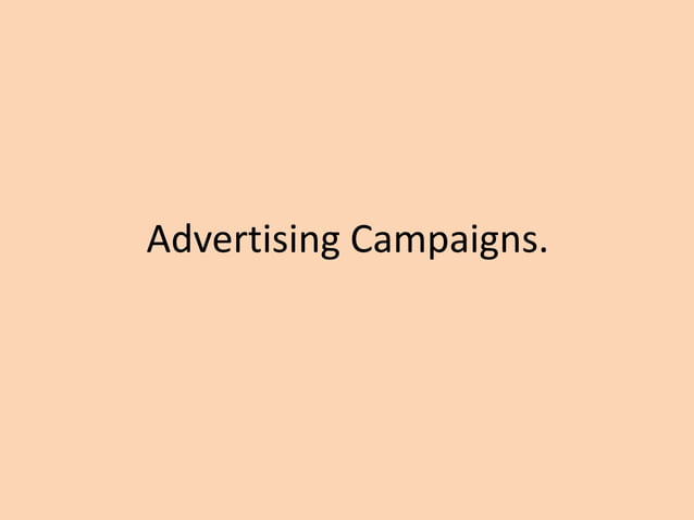 Advertising Campaigns Analysis. | PPTX