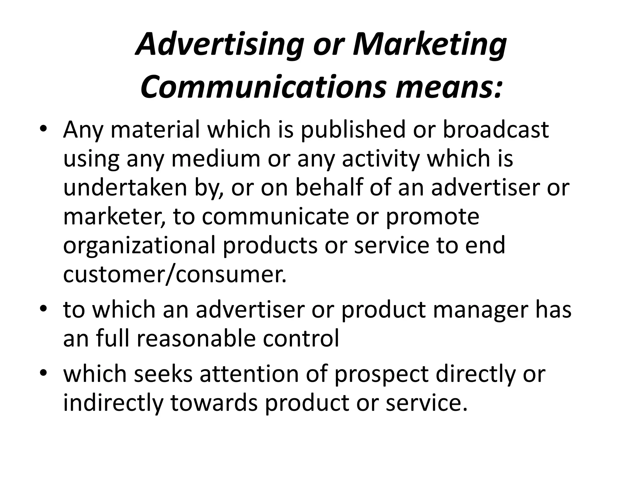 Advertising and marketing communication | PPTX