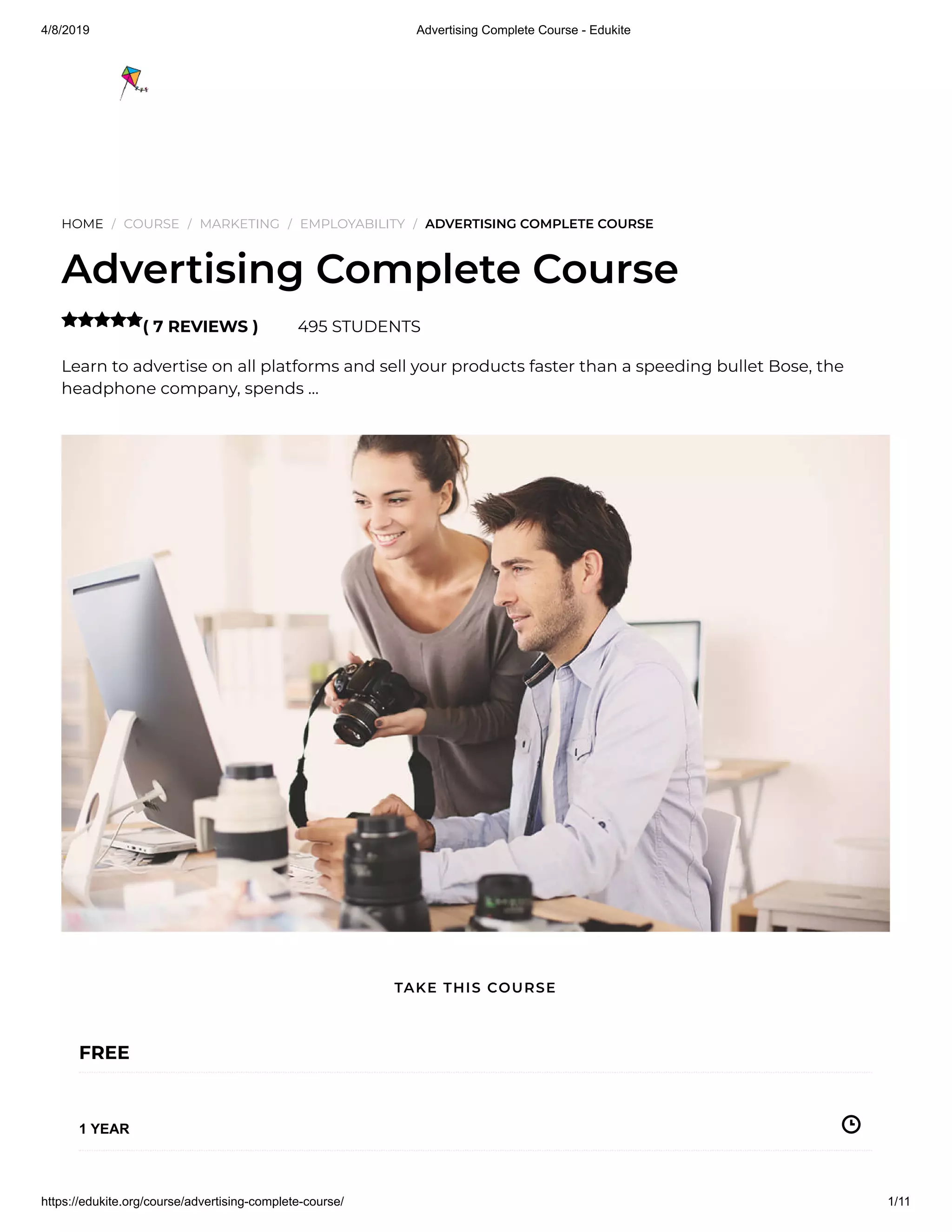 Advertising Complete Course - Edukite | PDF | Marketing and Advertising ...