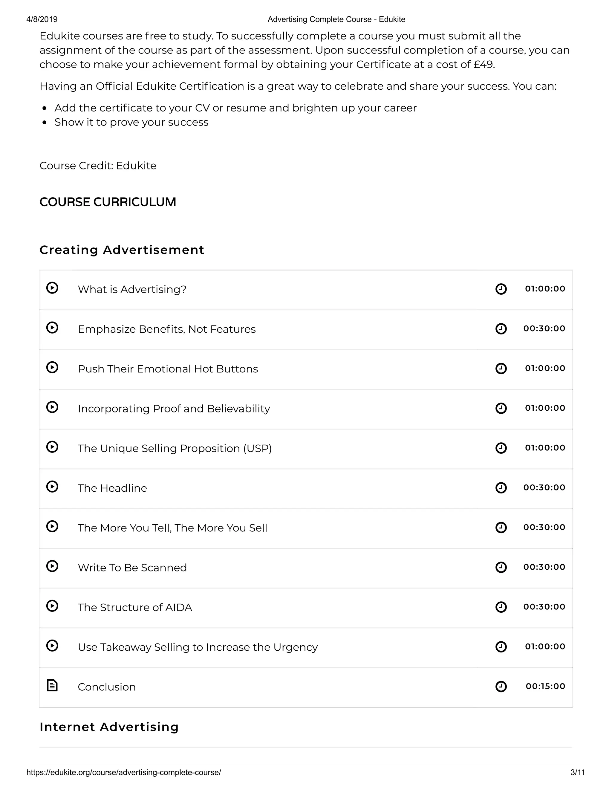 Advertising Complete Course - Edukite | PDF | Marketing and Advertising ...