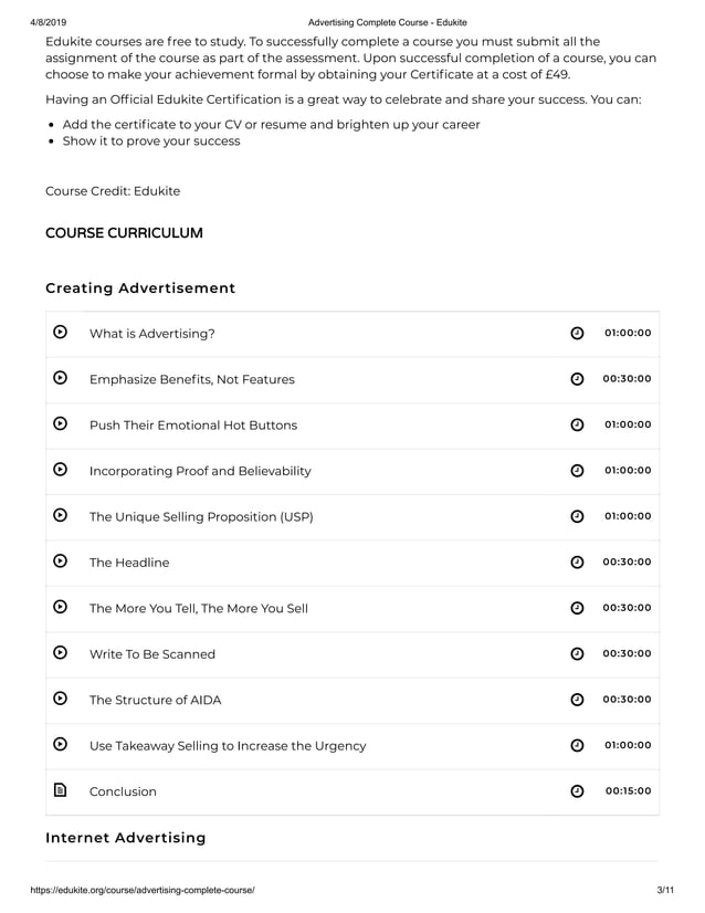 Advertising Complete Course - Edukite | PDF | Marketing and Advertising ...