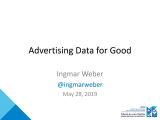 Advertising Data for Good | PPT