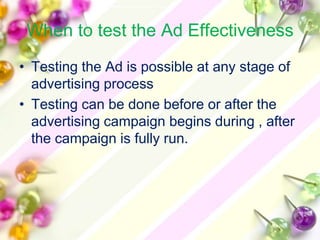 Advertising effectiveness | PPTX