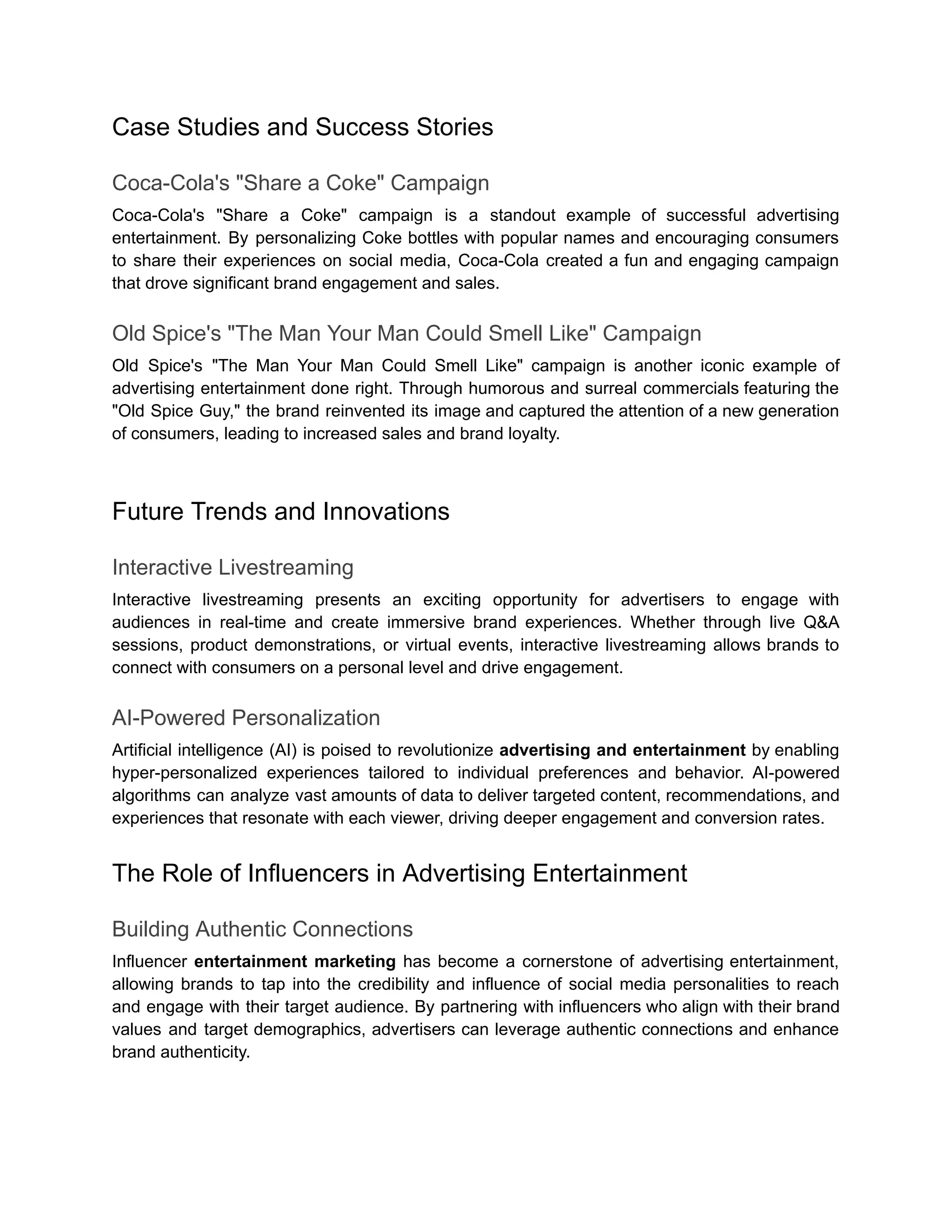 Entertainment Advertisement | Entertaining Marketing | PDF