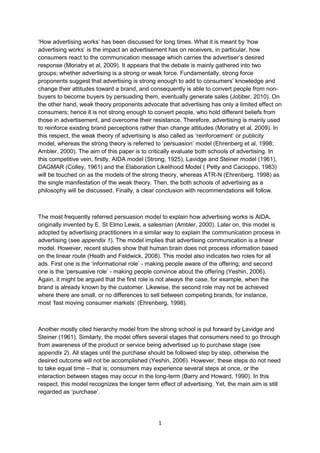Advertising - Strong vs. Weak | DOCX