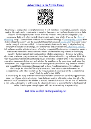 Advertising Essay | PDF