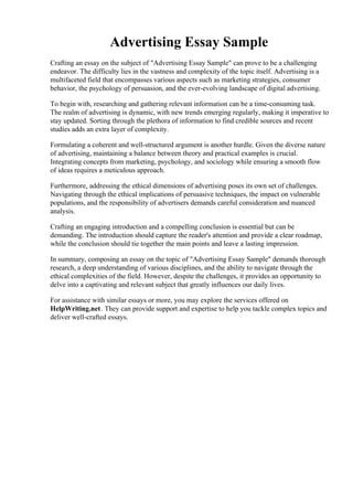 Advertising Essay Sample.pdf