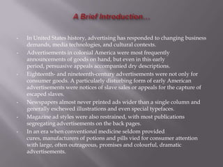 Advertising history of usa | PPTX
