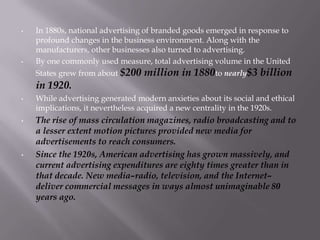 Advertising history of usa | PPTX